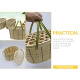 Raindrops Light Green Plastic Woven Basket for Storage Use Lightweight ...