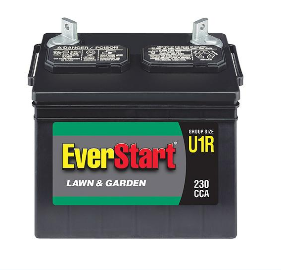 EverStart Lead Acid Lawn Garden Battery Group Size U1R 12 Volt 230 EverStart Lead Acid Lawn Garden Battery Group Size U1R 12 Volt 230