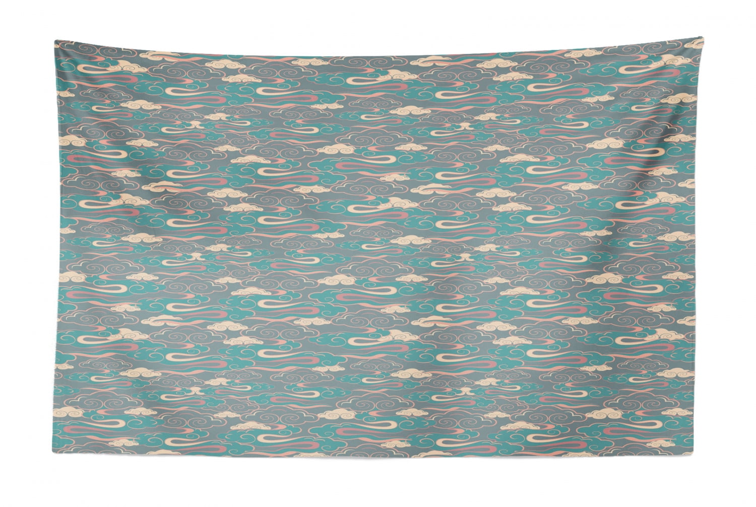 Map Tapestry, Adventurous Fantasy Land with Pirate Ships Castles ...