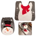 2 Piece Christmas Bathroom Decorations Sets Includes Santa Toilet Seat ...