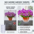 6 Pack Clear Hanging Basket Drip Trays, 12in Hook-On Design Plant ...