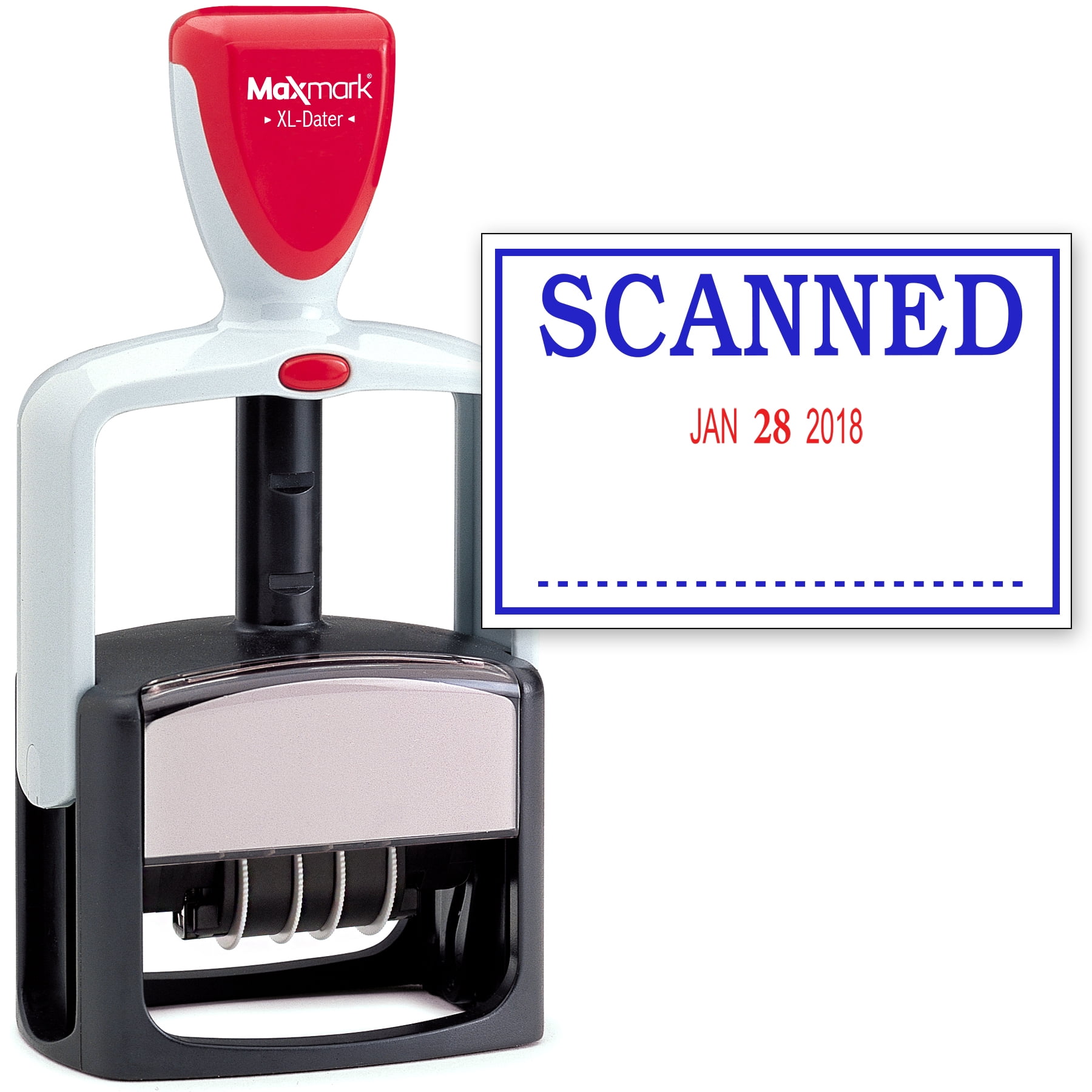 2000 PLUS Heavy Duty Style 2-Color Date Stamp with SCANNED self inking ...