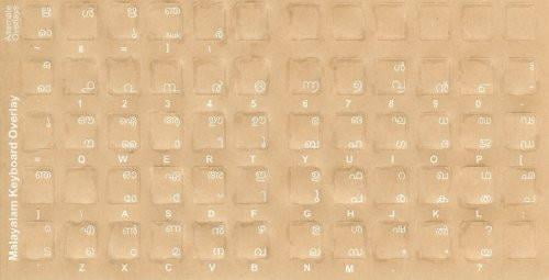 Malayalam Keyboard Stickers - Labels - Overlays with White Characters ...