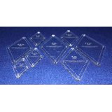 Diamond Templates 8 Pc Set No Tips 2" - 5 1/2"- Clear 1/8" 45 Degree ...