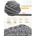 Chunky Chenille Yarn for Blanket, Super Bulky Soft Thick Fluffy Jumbo ...