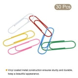 Uxcell Paper Clips 3.9 Inch Vinyl Coated Stationary Office Home 6 Color ...