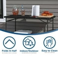 COSCO 24" x 48" Adjustable Height Folding Resin Utility Table, Black ...