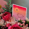 3drose, Sign of the Pig in Fan Flower, Pig Outline, Glitter Look, Pink ...