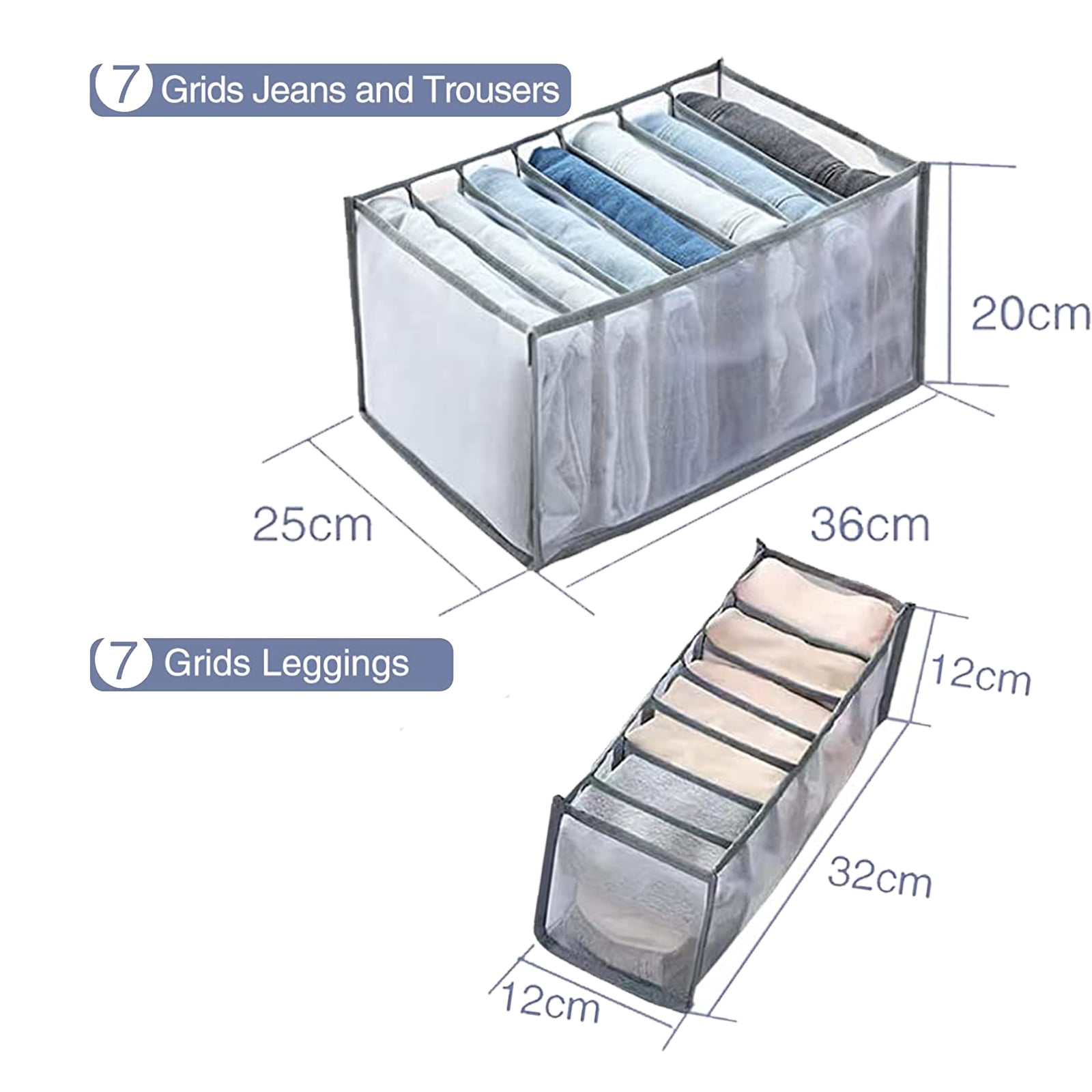 2 PCS Clothes Organizer for Clothes,Drawer Dividers Containers for ...