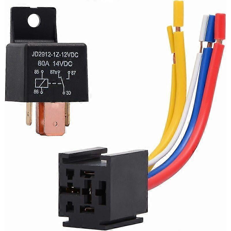 1 Pack Relay 12V 80A 5 Pin Car Truck Motor Heavy Duty On/Off Normally ...