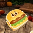 Cute Cartoon Lunch Box,Hamburger Shaped Bento Box with Independent ...