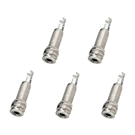 A1347 5 Piece Guitar Bass End Pin Output Jack 1/4 Inch Mono or Stereo ...