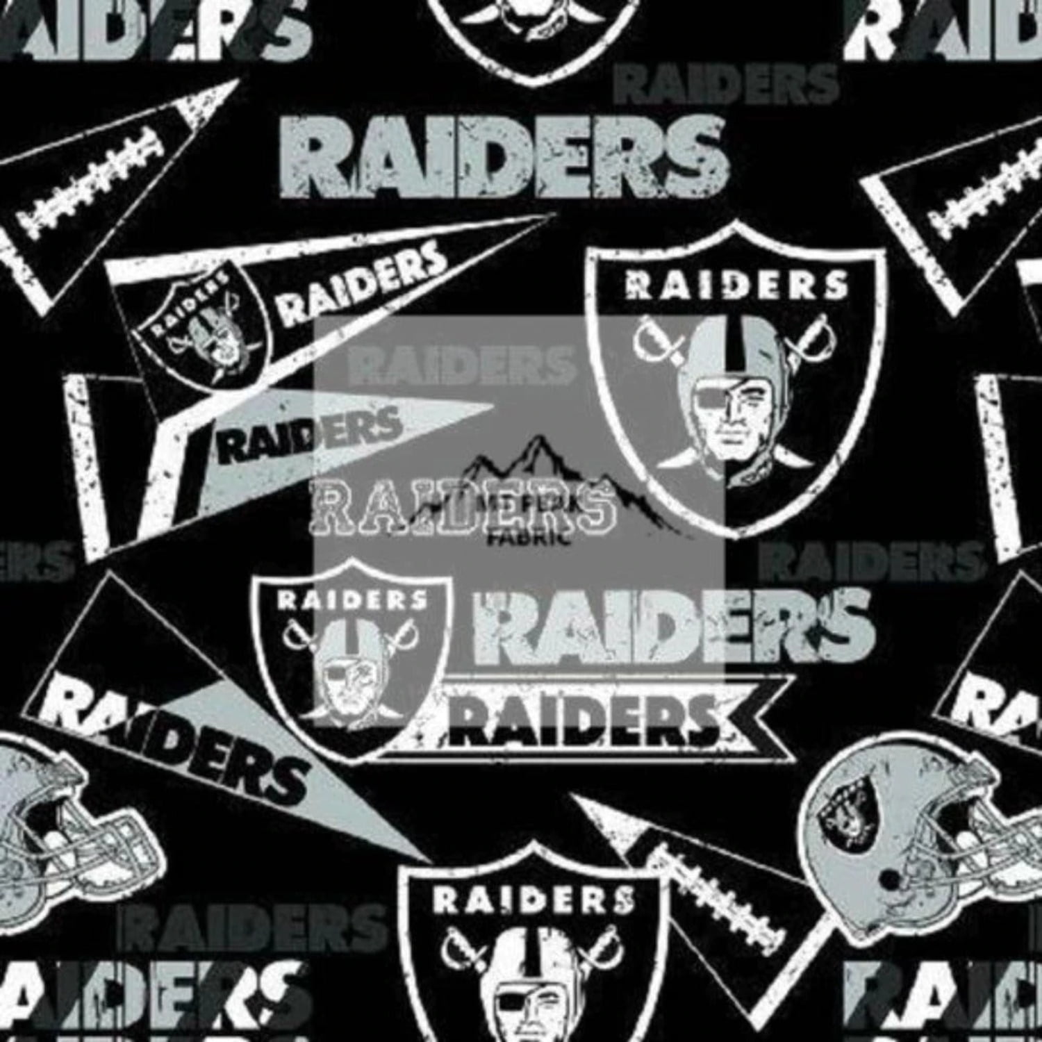 Raiders Flag Cotton Fabric - Walmart.com