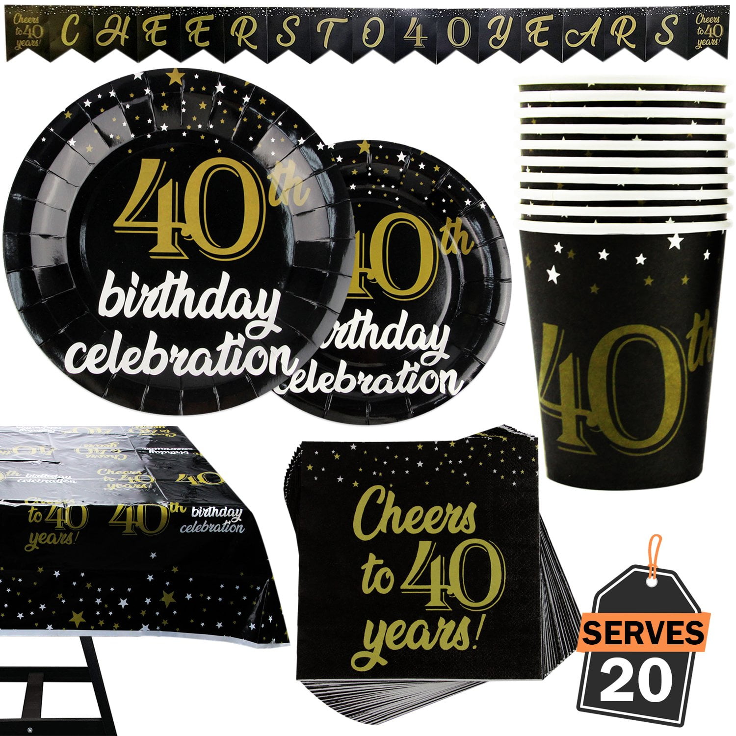 40th Birthday Party Set - Walmart.com