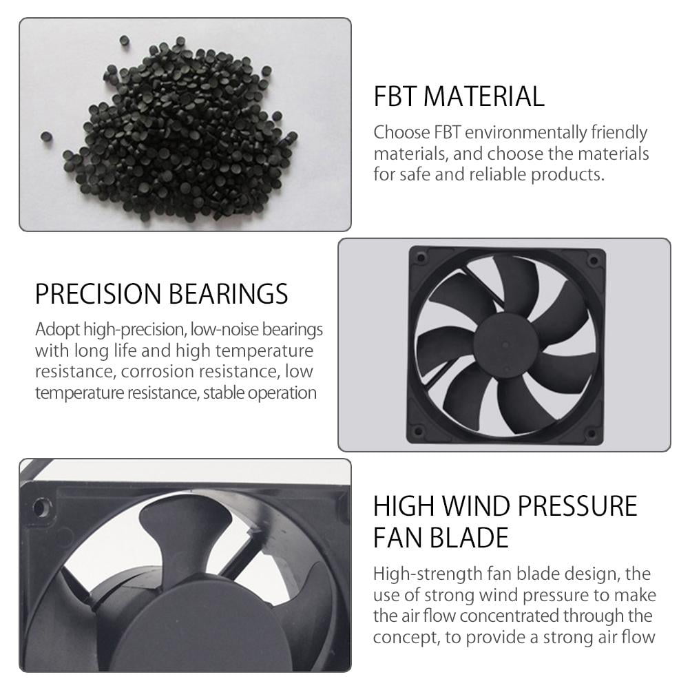 Computer Case Fan 12025 Fan Strong Quiet Computer Case Fan 12V DC ...