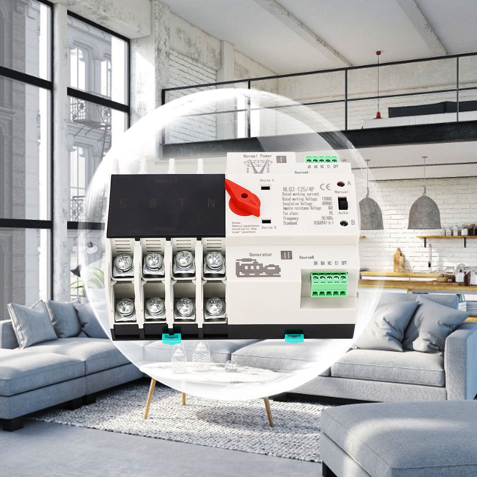 Dual Power Changeover Switch,4P Dual Power Transfer Automatic ...