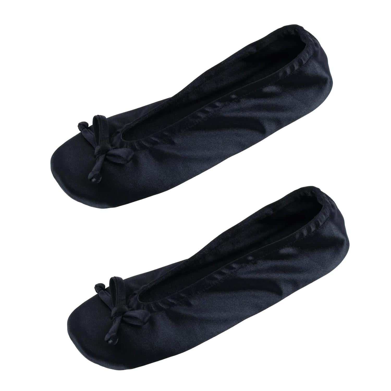 Click here for Ctm Satin Ballerina Slipper House Shoe (Pack Of 2)... prices
