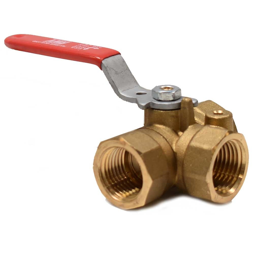 Red-White Boat Shut-Off Valve 5045 | 125 - 400 PSI 1/2 Inch NPT 3 Way ...