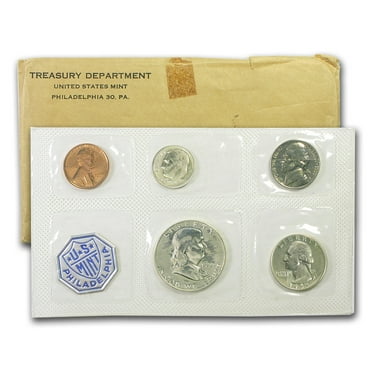 1955 U.S. Mint Proof Coin Set in Original Box - Walmart.com