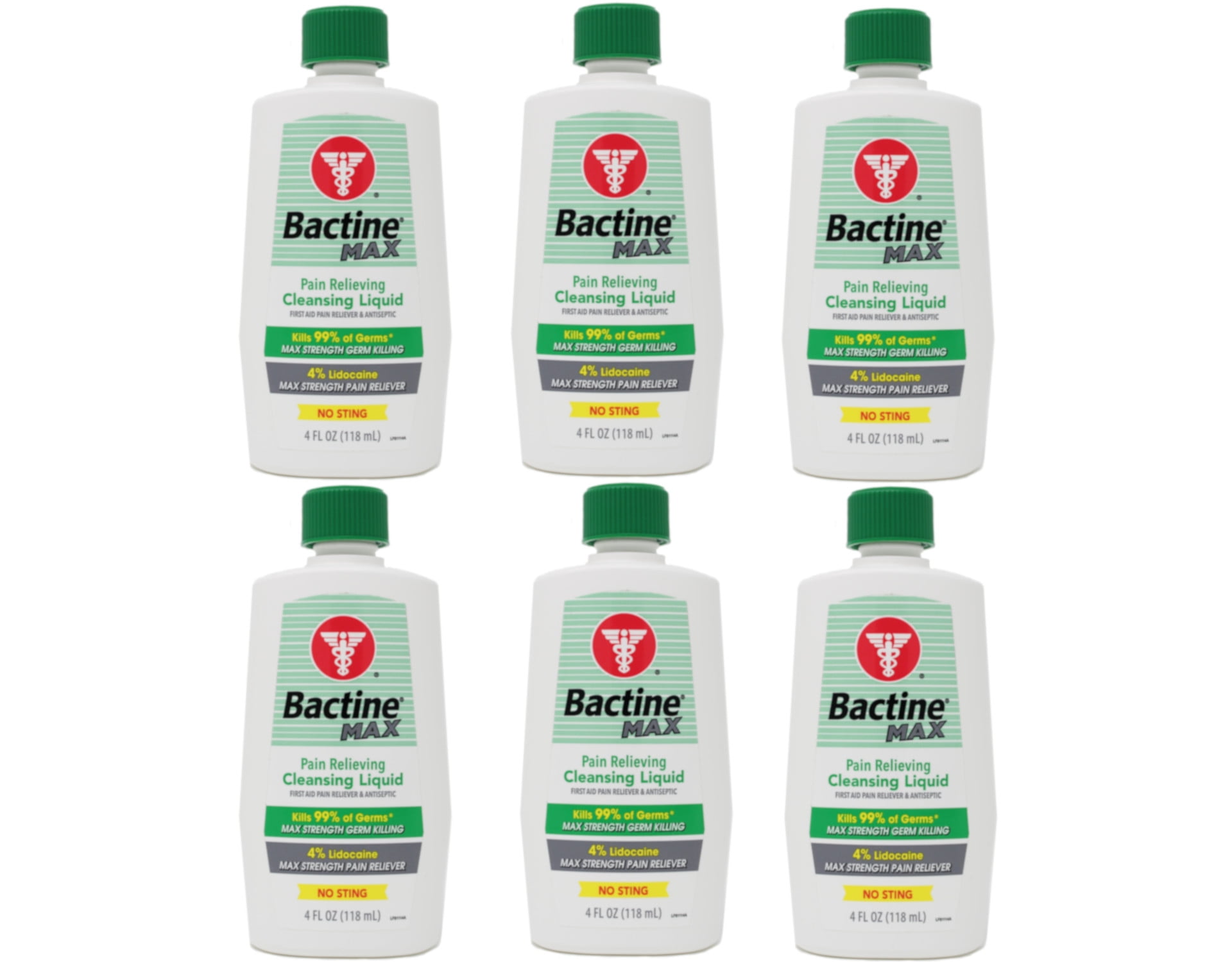 Bactine MAX Pain Relieving Cleansing Liquid, 4 oz, 6 Pack - Walmart.com