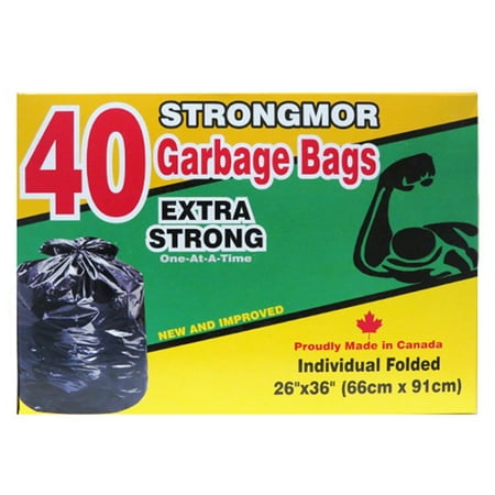 Strongmor Garbage Bags- Extra Strong (40 Bags) 111408 - Walmart.ca