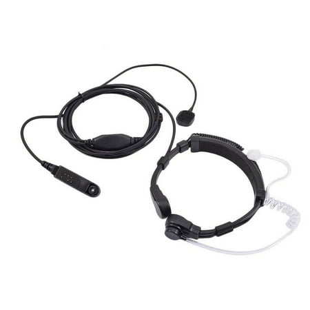Retractable Throat Mic Transparent Earpiece Microphone Two-way Radio ...