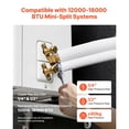 50ft Mini Split AC Line Set with 1/4"&1/2" Copper Tubing, 3/8 ...