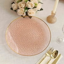 "Efavormart 6 Pack 13"" Round Gold Acrylic Reef Charger Plates Ruffled ...