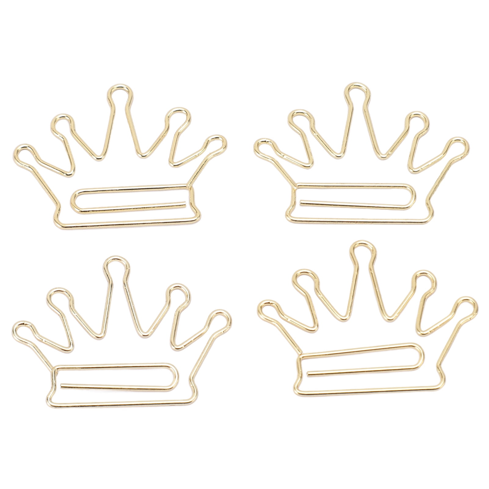 Clips De Papel, Clips En Forma De Corona Multifuncionales Hierro Dorado ...