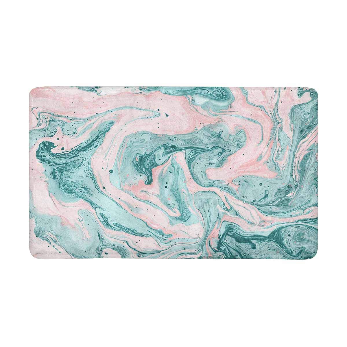 MKHERT Gouache Painting Abstract Turquoise and Pink Marble Stone ...