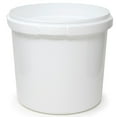 Berry Plastics Venture Round Low Profile Deli Tub White, 85 oz., 6.87 ...