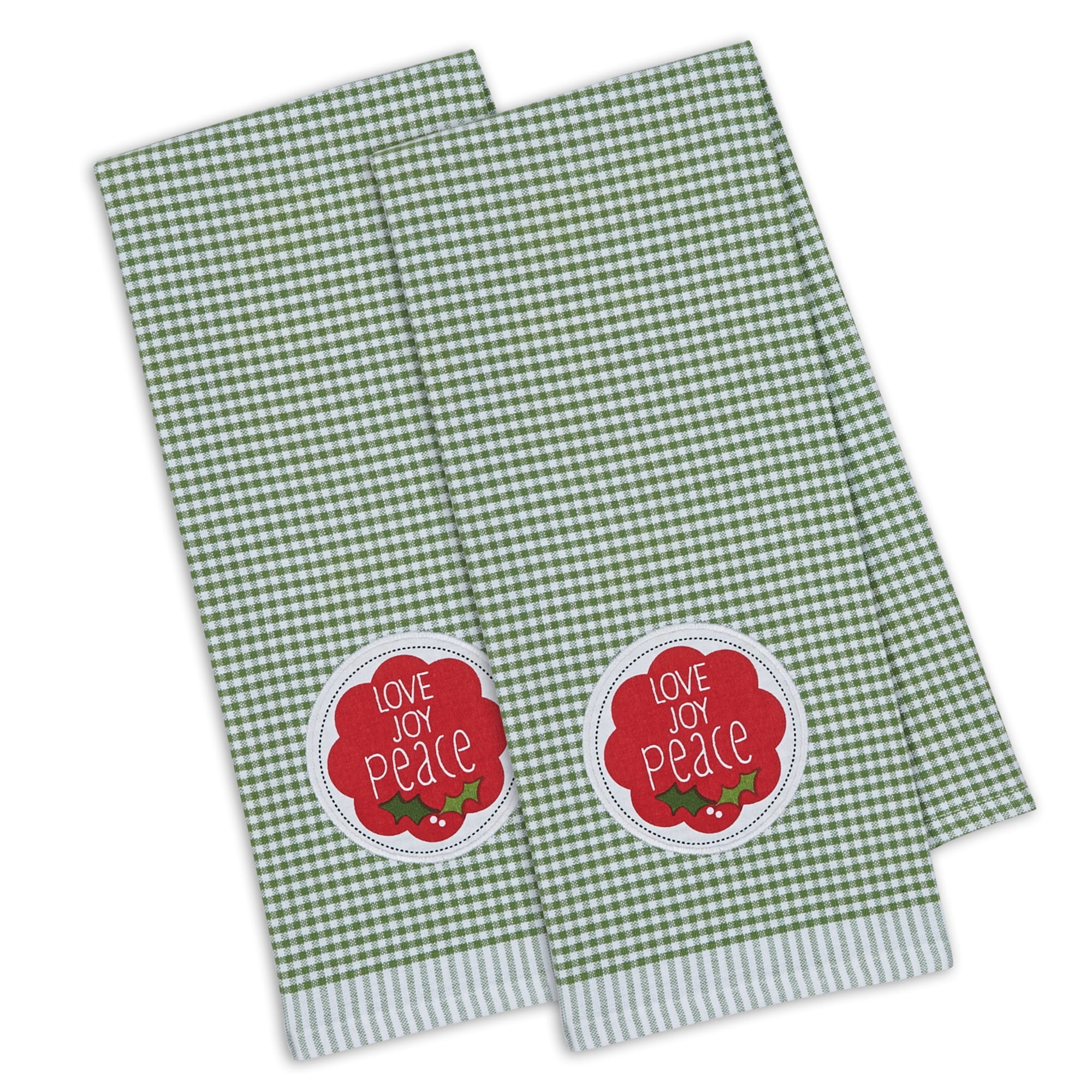DII Cotton Embellished Christmas Holiday Dish Towels, 18x28" Set of 2 ...
