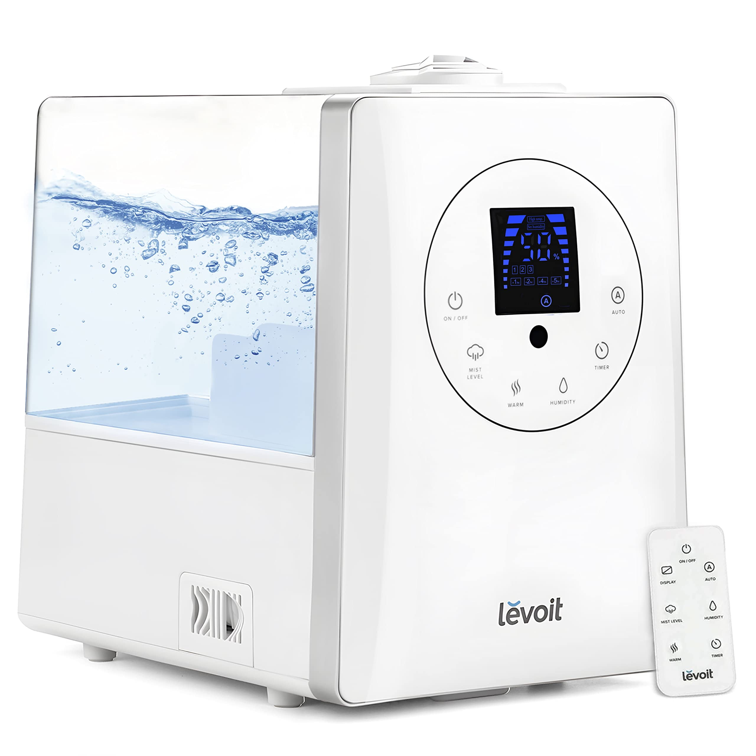 Humidificador LEVOIT 6L de vapor cálido y frío ultrasónico blanco ...