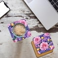 3drose, Pretty Pink and Purple Roses Flower Pattern, Set of 8 Coasters ...