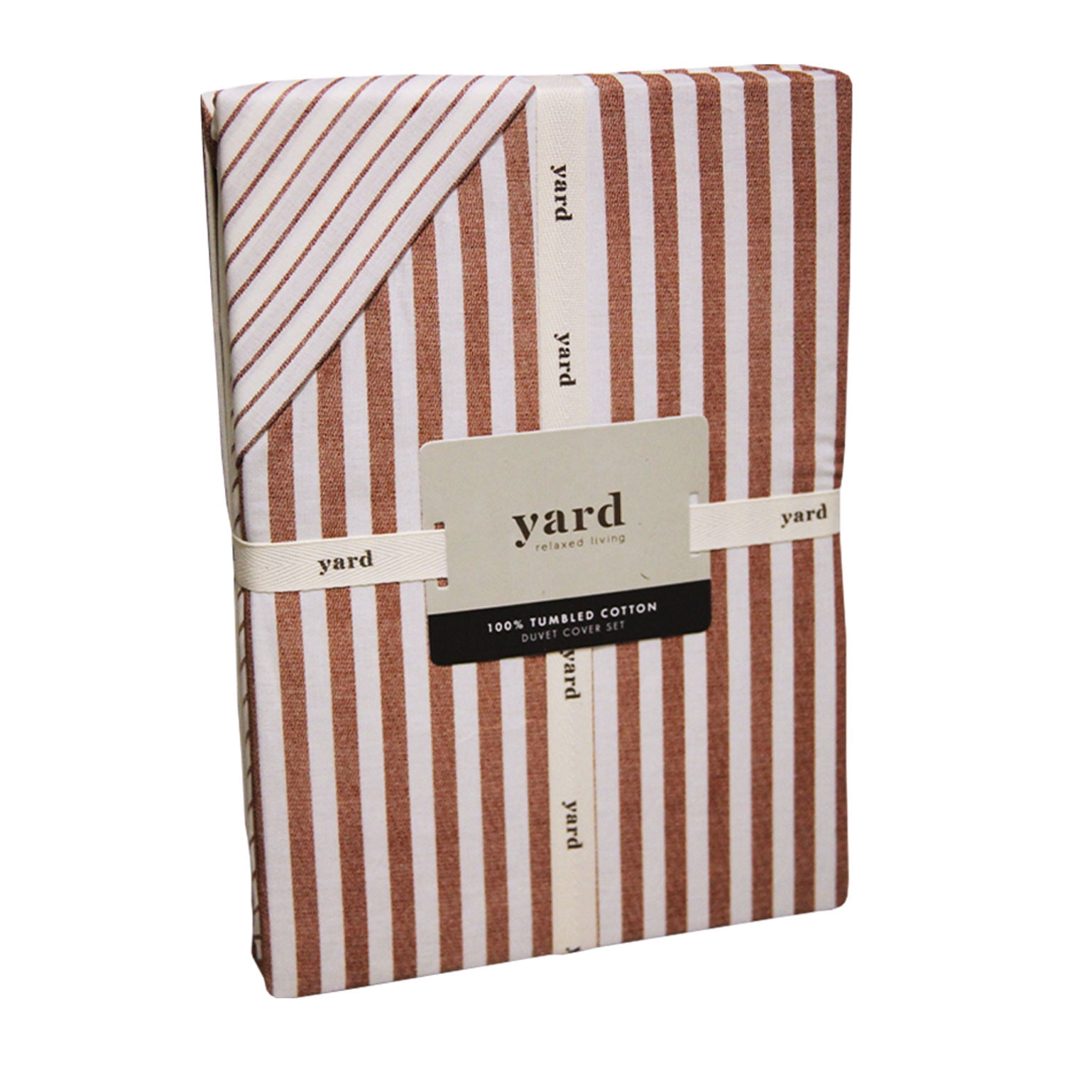 Click here for The Linen Yard Hebden Melange Stripe Duvet Cover S... prices