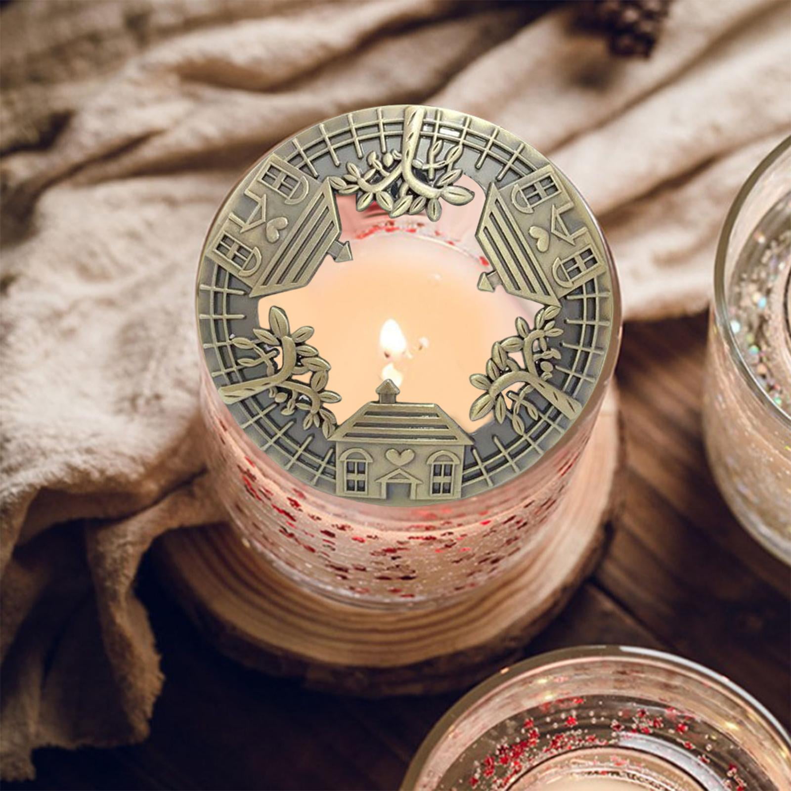 Retro Candle Topper Lid Candle Cover Shade Sleeves Zinc Alloy Evenly ...