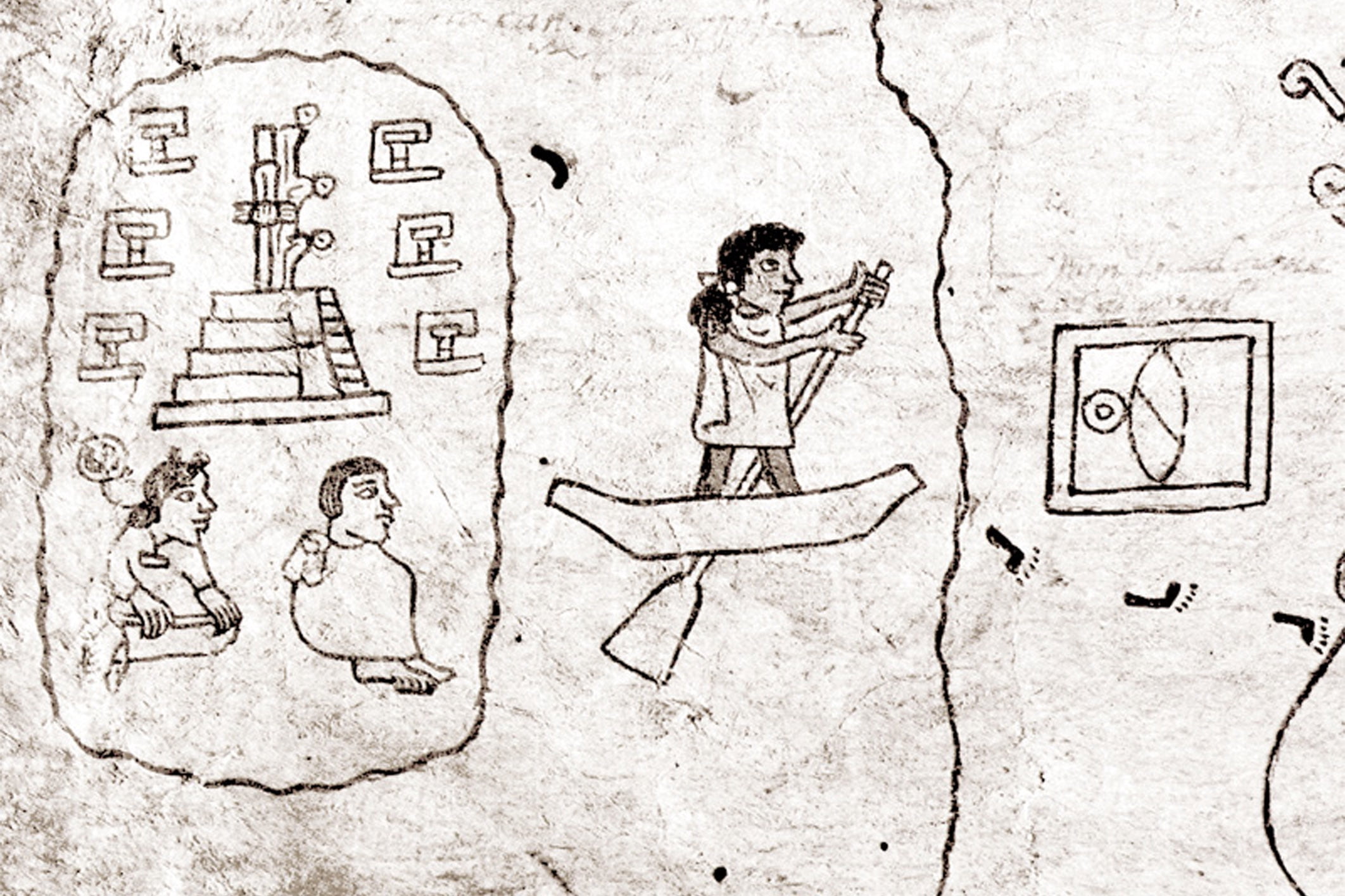 24x36 gallery poster, Aztec, First page of the Boturini Codex - Walmart.com