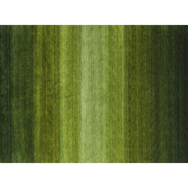 Ahgly Company Indoor Rectangle Contemporary Dark Forest Green Abstract ...