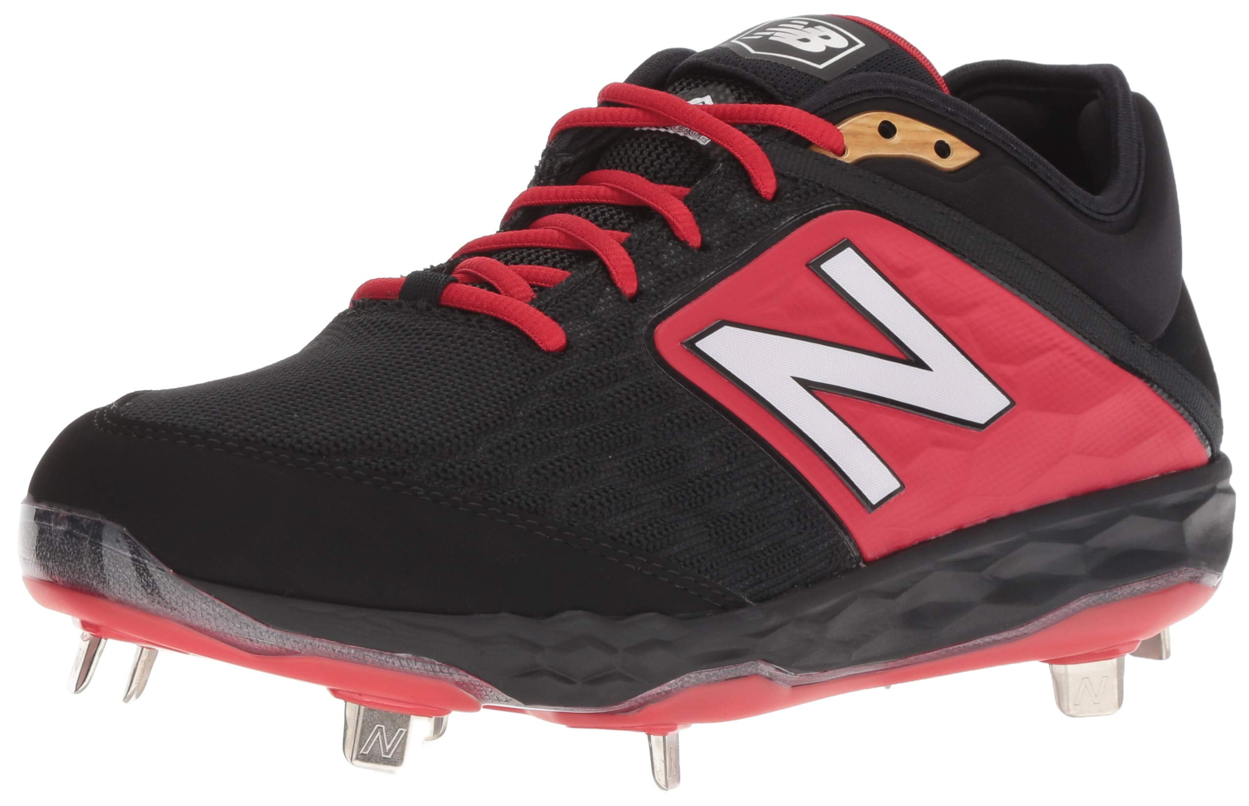 New Balance Mens 3000v4 Baseball Cleats Turf Trainers Shoe - Black/Red ...