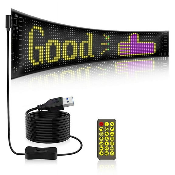 LED Sign, Programmable LED Matrix Panel FPCB Flexible Screen Display ...