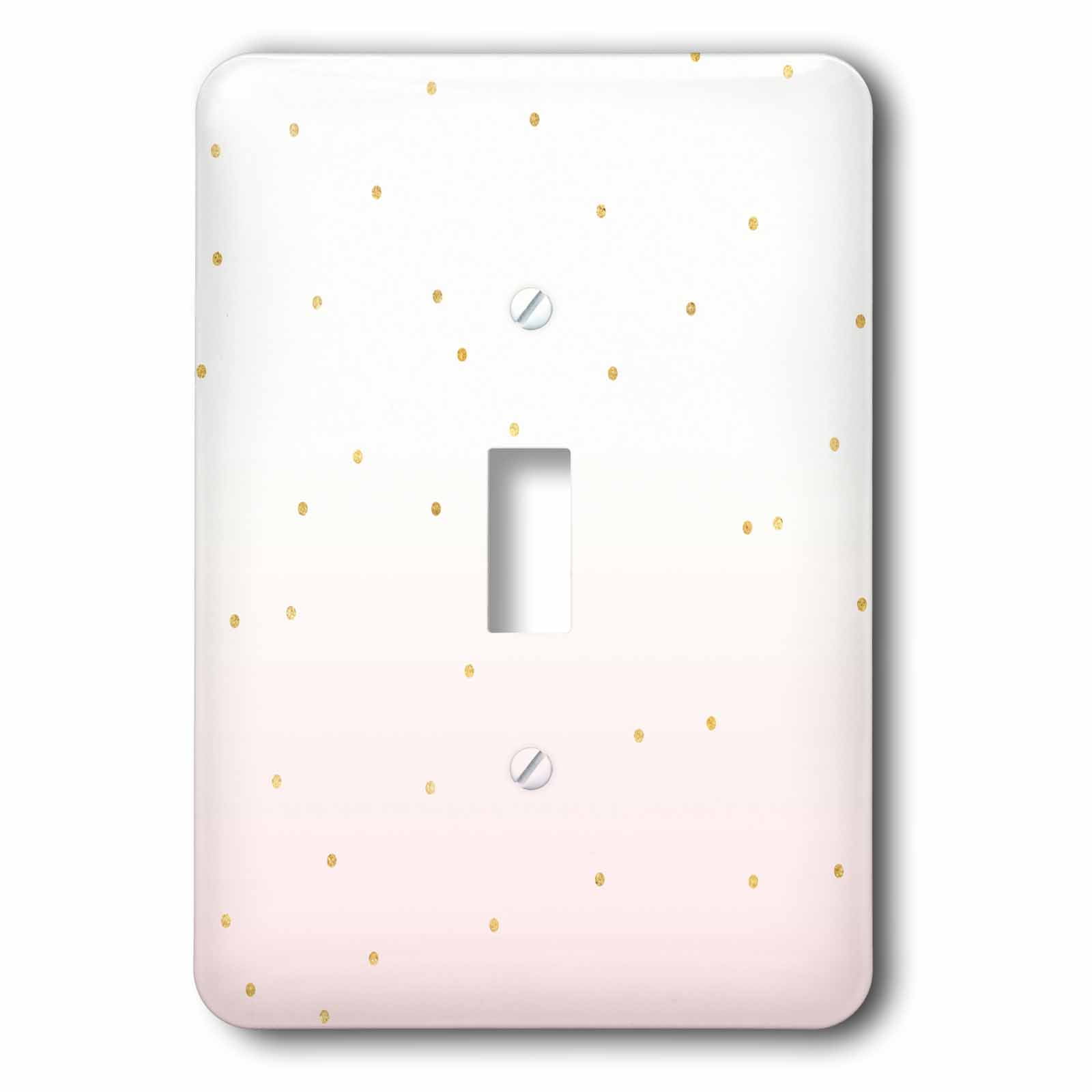 3dRose Image of Gold Blush Pink Confetti Dots Ombre - Single Toggle ...