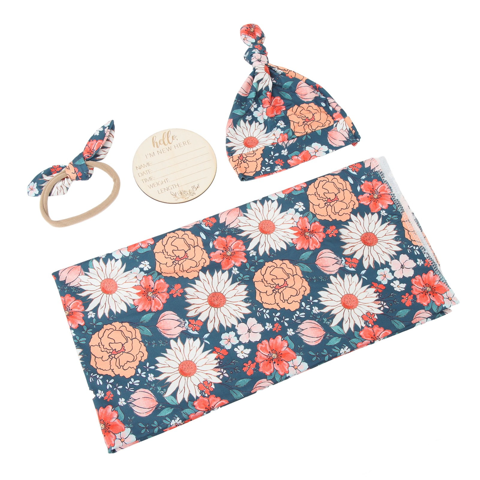 Click here for Estink Floral Print Newborn Receiving Blanket With... prices