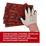 Scotch-Brite 7447B Pro Hand Pad [Very Fine]: 6 in. x 9 in. (Red) 5-pack ...