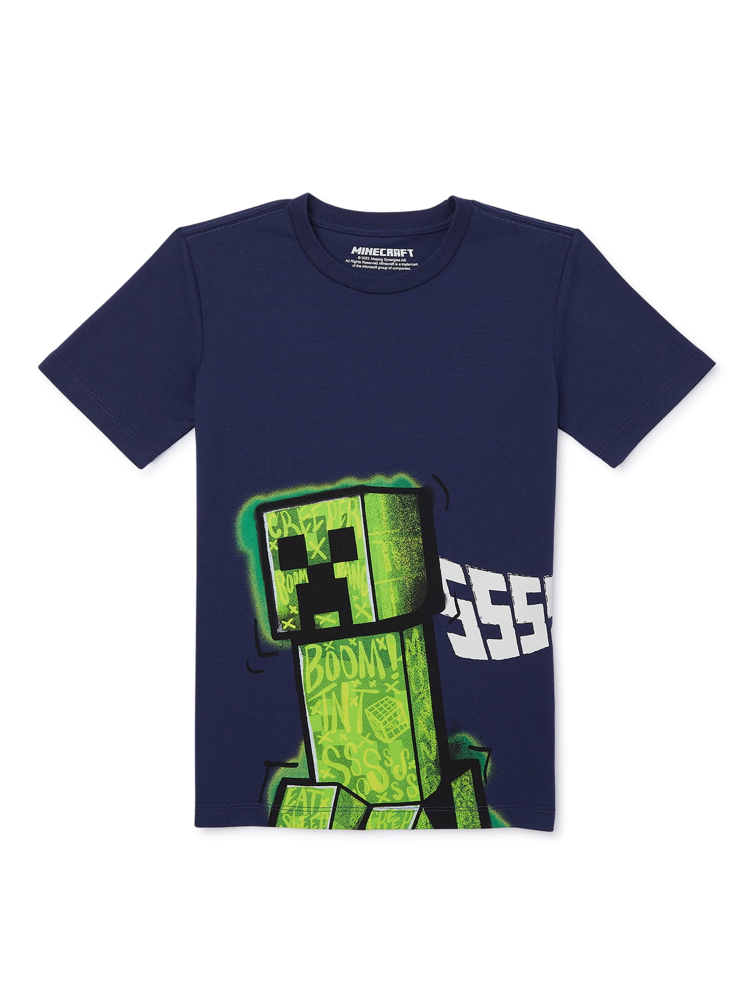 Minecraft Boys Short Sleeve Graphic T-Shirt, Sizes 4-18 - Walmart.com