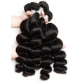 Loose Wave 3 Bundles with 13 x 4 Frontal Closure Peruvian Remy Human ...