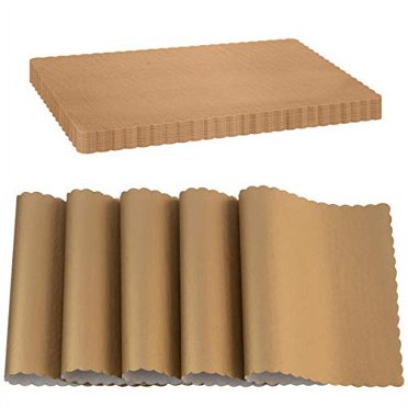 Paper Placemats for Dining Table - Disposable Scalloped Edges Color ...