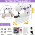 "Fixdono Mini Sewing Machine, 111-Piece Portable Sewing Kit, 7.48""L x ...