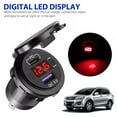 Nghnuifg 12v Qc30 Usb Car Fast Charger Socket Power Led Voltmeter