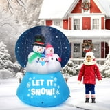 Zimtown 6FT Inflatables Snowman Family Outdoor Christmas Decorations ...