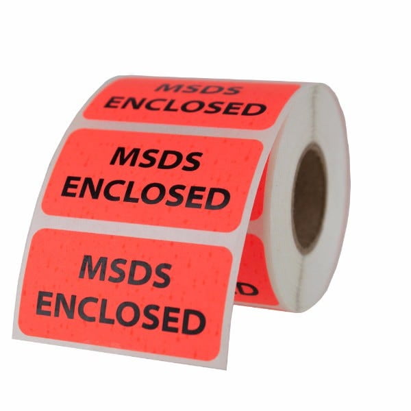 MSDS Enclosed Labels 2" x 1" - Walmart.com